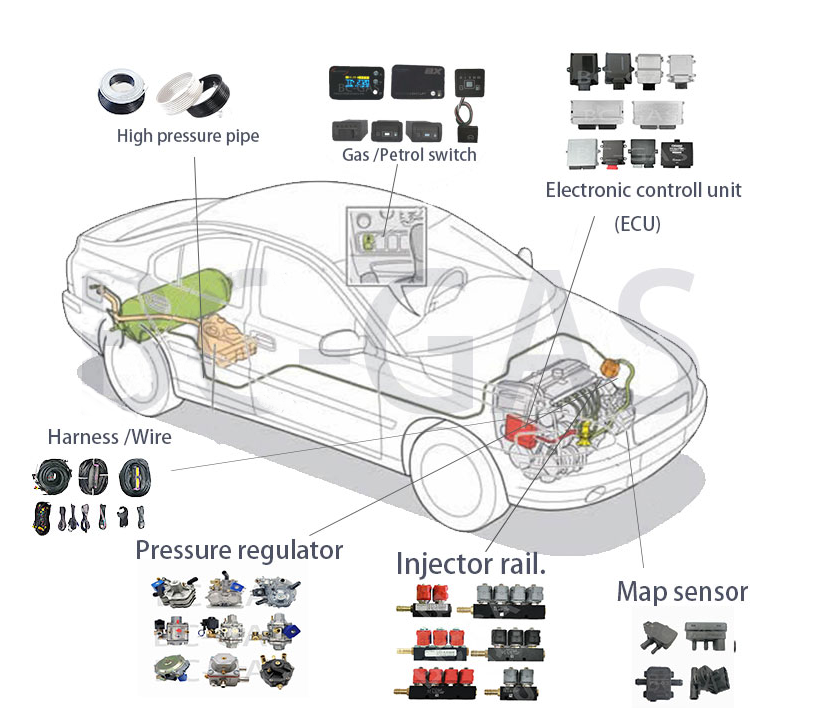 LPG CNG Sequential Injection System Autogas Conversion Kits-Shaanxi ...